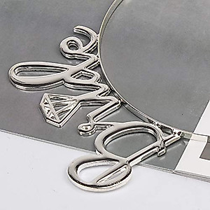 BAHABY Bride Headband Bride to Be Headpiece Bride Tiara Hair Decoration for Bridal Shower, Bachelorette Party, Wedding (Silver)…