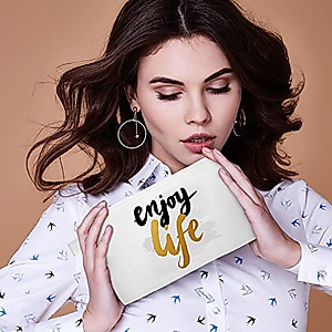 40 Pcs Blank Canvas Bag Sublimation Cosmetic Canvas Pouch (5 x 10 x 1.8 Inches)