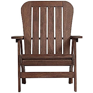 Teal Island Designs Dylan Dark Wood Outdoor Adirondack Chair