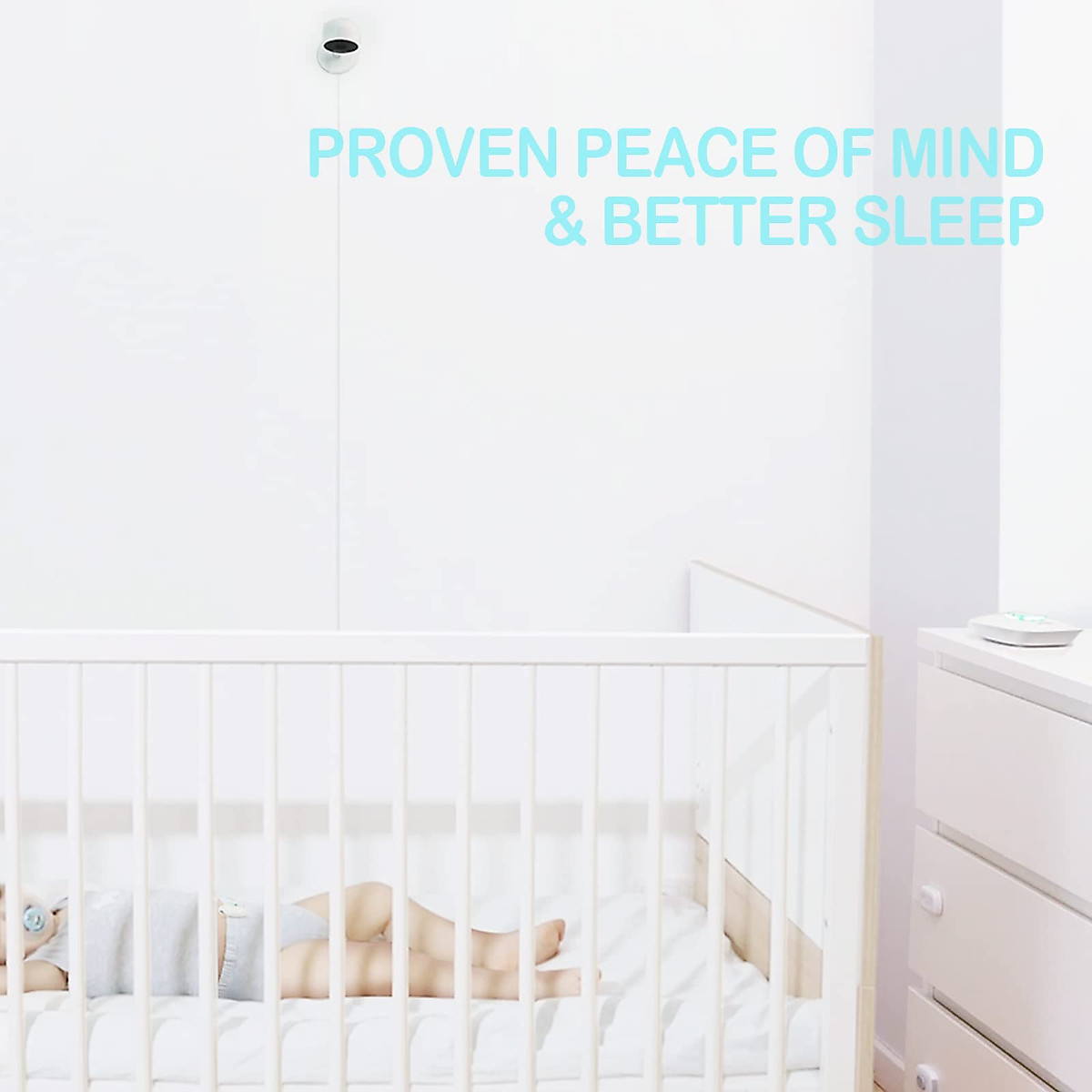 Sense-U Baby Breathing Monitor 2 - Monitors Infant Breathing Movement, Rollover, Temperature and Indoor Humidity Level from Anywhere with Lights and Sounds Alerts, Pink