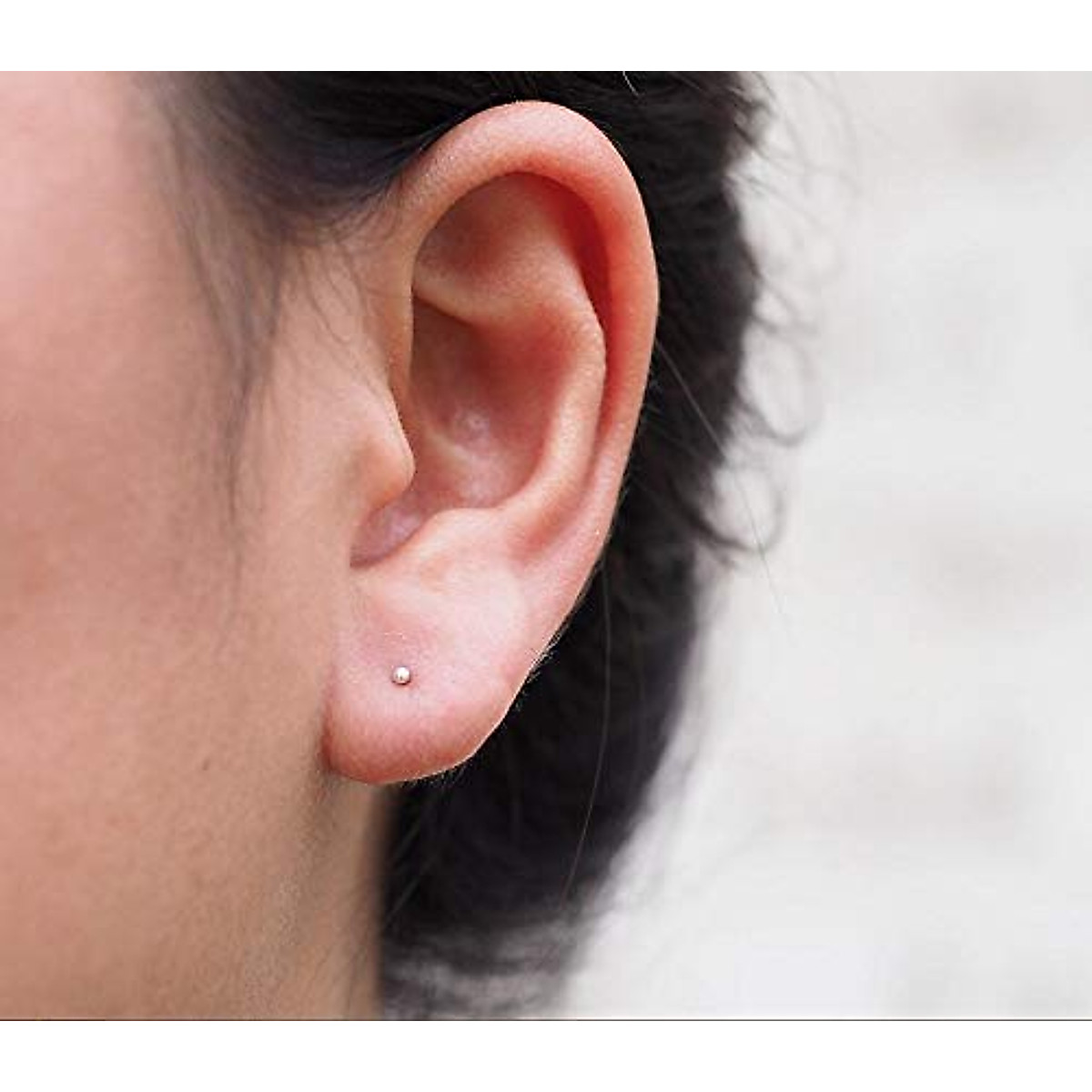 Milacolato 6 Pairs 925 Sterling Silver Stud Earrings for Women 2mm Tiny Ball Stud Earrings Set Hypoallergenic Over 3 Years Old