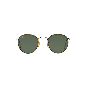 Ray-Ban RB3447 Round Metal Sunglasses + Vision Group Accessories Bundle unisex-adult (Arista/Crystal Green (001), 50)