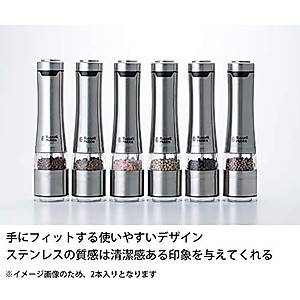 Russell Hobs 7922JP Electric Mill, Salt and Pepper, Pack of 2