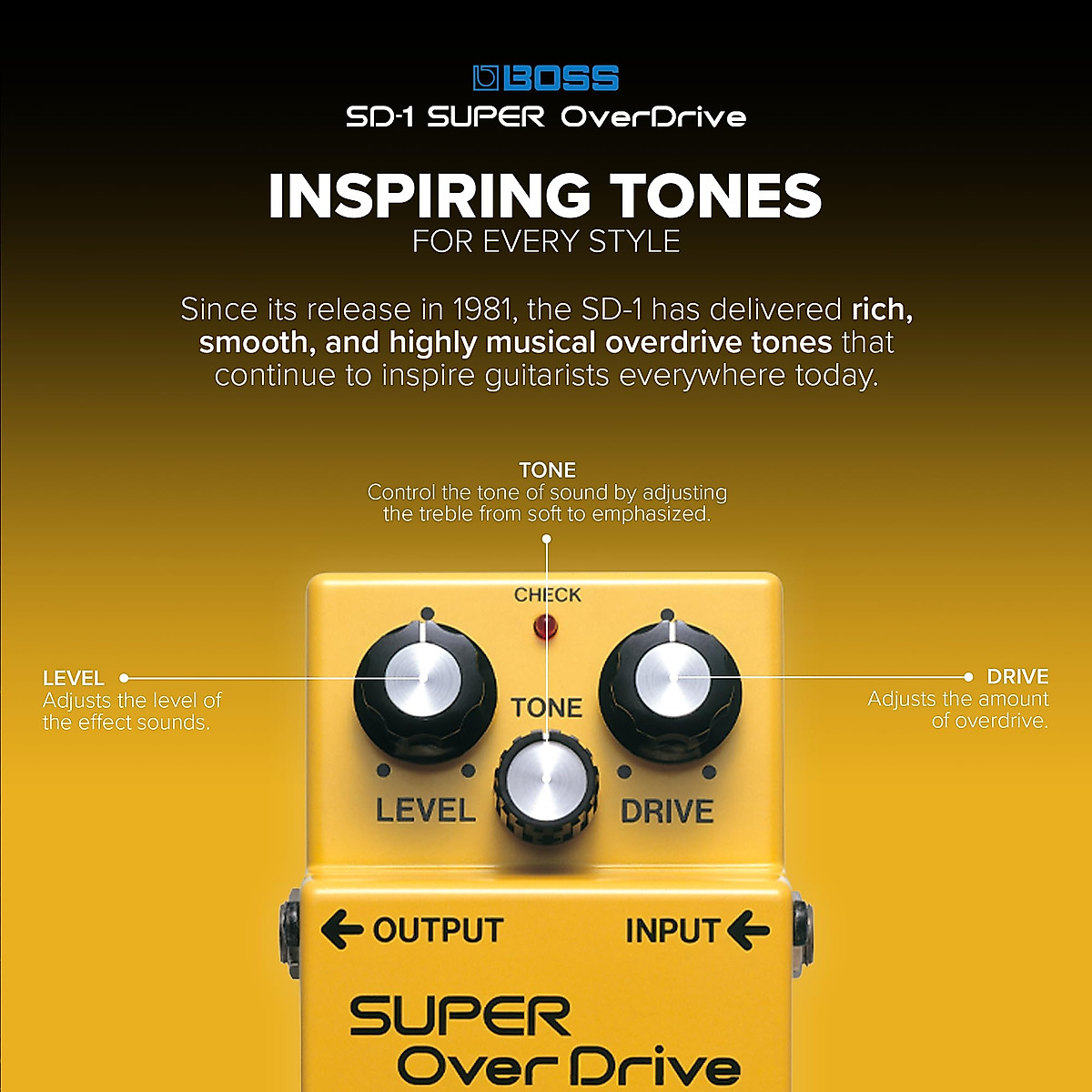 Boss SD-1 Super Overdrive Pedal