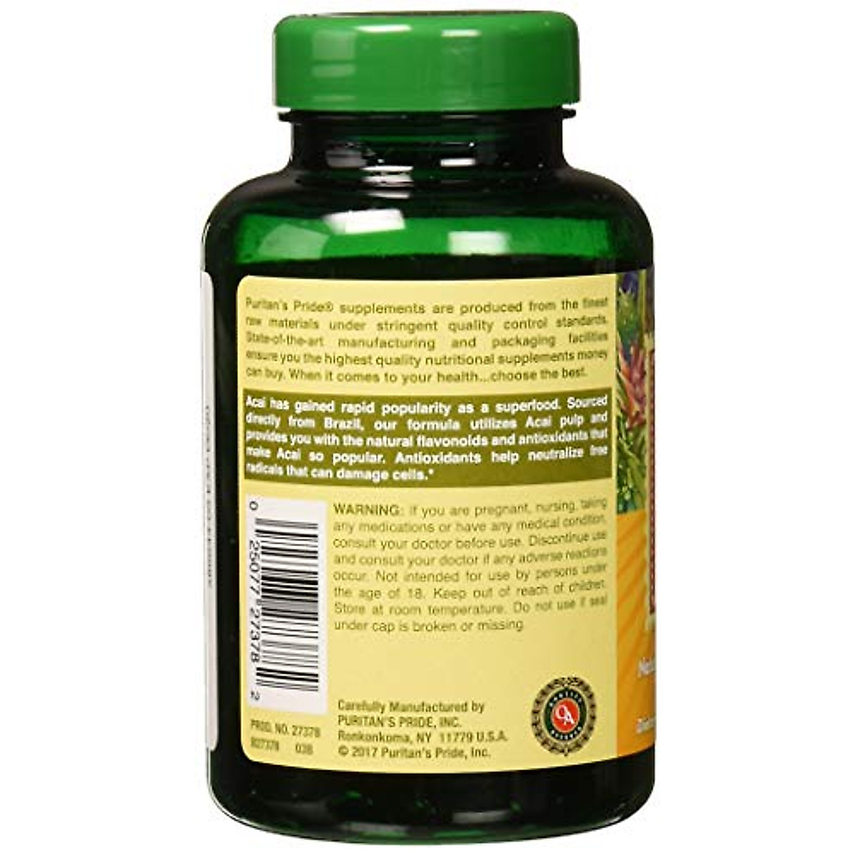 Puritans Pride Triple Strength Acai 3000 MG, 120 Count