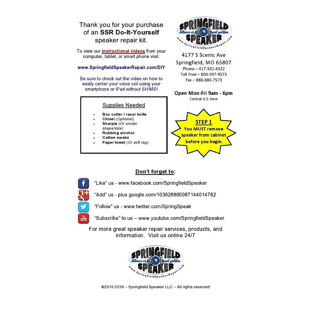 Klipsch 6.5" Subwoofer Foam Surround Edge Repair Kit - 1 Speaker Kit - Compatible with Klipsch Pro Media 2.1, B16AR90PF-01FW, Many More