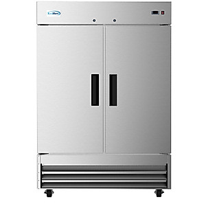 KoolMore - RIF-2D--SS 54" 2 Door Stainless Steel Upright Commercial Reach-in Freezer - 47 cu. ft (RIF-2D-SS)