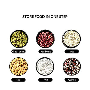 Gdrasuya10 10KG Rice Dispenser, 5-Grid Kitchen Grain Container Storage with Lid, One-Click Output Dry Food Storage with Measuring Cup for Rice, Cereal, Flour, Beans (16.53inch x 7.67inch x 13.85inch)