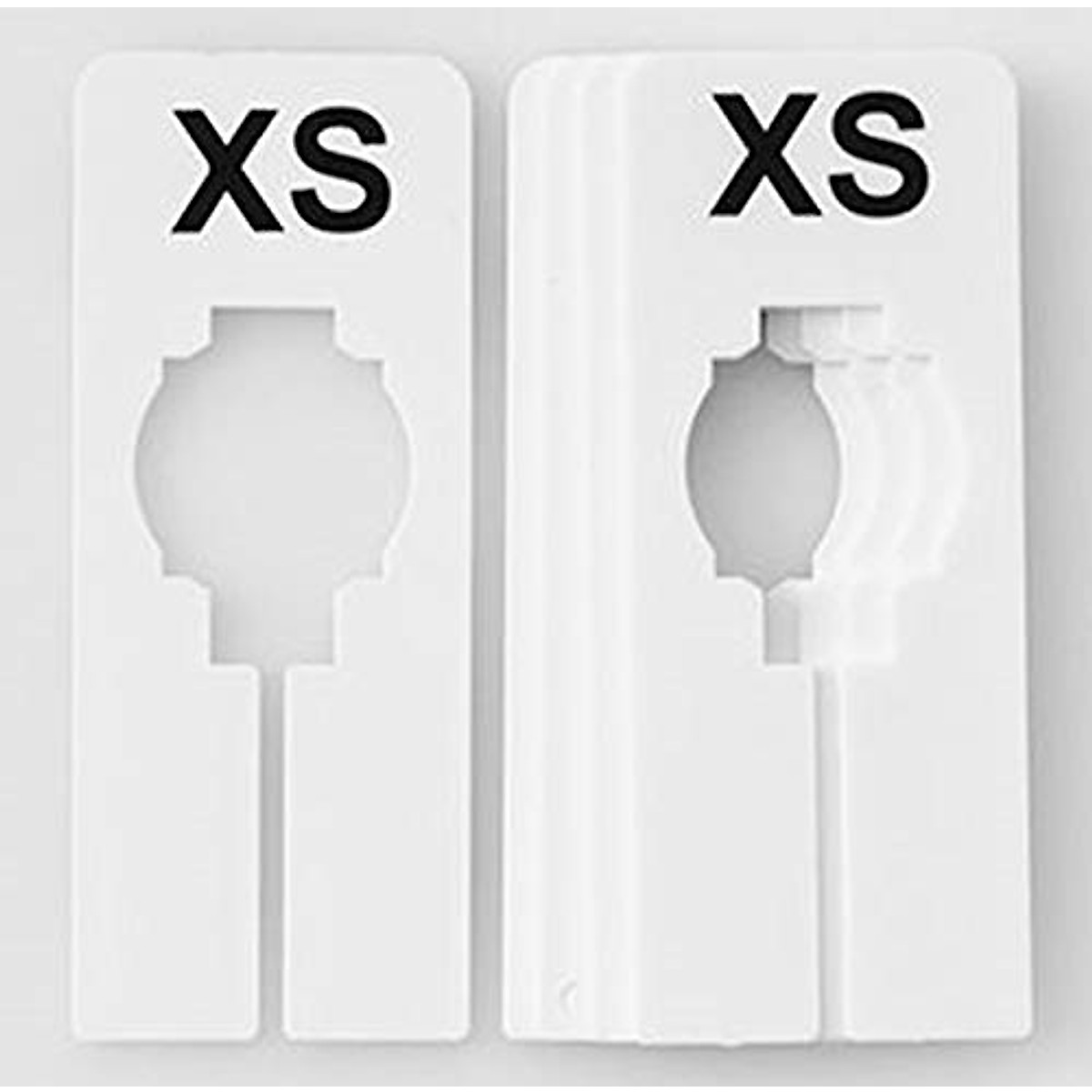 NAHANCO QSDWBKIT4, White Rectangular Clothing Size Dividers with Black Print for XXS-XXL, 1Blank, Kit of 40 (7 Sizes and 1 Blank, 5 of Each)