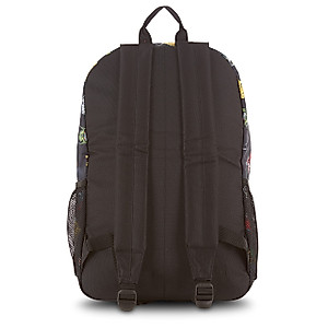 Goosebumps Horror Mask Allover Backpack Monsters and Zombies R.L. Stine Knapsack for Boys, Girls, Adults (Black)