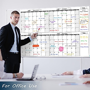 Large Dry Erase Calendar for Wall - Undated 4 Months Wall Calendar, Dry Erase Calendar, 52" x 36", Yearly Wall Calendar Dry Erase for Office, Home