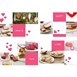 Heart Cookie Cutter Set - 5 Piece - 4", 3 2/5", 2 3/4", 2 1/5", 1 5/8", Heart Shaped Biscuit Cutters