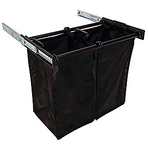 TAG Hardware Full Extension Pullout Laundry Hamper with Removable Bag NEW BLACK (Width (30") 762 mm)