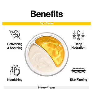 d'alba Piedmont Italian White Truffle Double Serum & Cream, Vegan Skincare, 2-in-1 Face Moisturizer, Vegan Collagen, Skin Firming and Tightening, Non Comedogenic, Suitable for All Skin Types (2.46 oz)