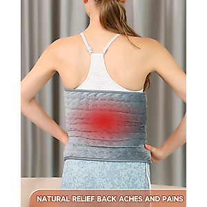 Heating Pad for Back Pain Relief, MAVOKIS Heating Pads for Cramps with Auto Shut Off Large, 6 Heat Settings Electric Heat Pad for Neck and Shoulder, 12" x 24", Moist Heat Option, Super Soft