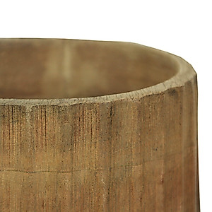 Things2Die4 Set of 3 Hand Carved Wooden Canister Decorative Storage Container Kitchen Decor, Brown, One Size