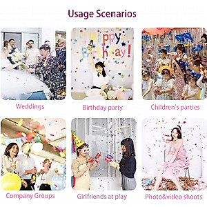 CIXVOEMK Confetti Cannon,Confetti Poppers,Wedding Confetti,Birthday Confetti,Party Poppers,Biodegradable Confetti,Mini Confetti Poppers,Handheld Confetti 10PCS