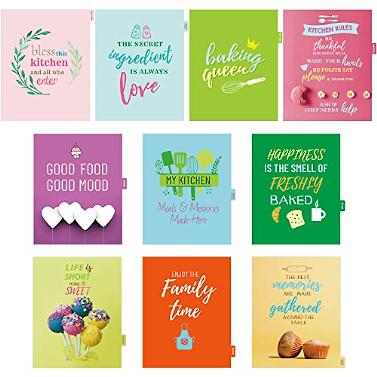 Recipe Binder Book Organizer Keeper Kit 50 PCS Recipe Cards 10 Dividers 50 Plastic Sleeves 3 Ring 8.5 X 9.5 inch Gifts