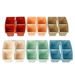 Really Good Stuff Four Equal Compartment Caddies - BOHO, 6 Pack
