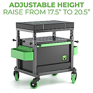 MYCHANIC Garage Rolling Toolbox Stool - Sidekick Stool - SK3 - Holds 500 lbs