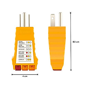 STEREN HER- 258, 110-125 Volt AC 3 Prong Receptacle Wall Outlet Circuit Tester with Indicator Lights for Households, Homeowners, Wall Plugs, Outlets, DIY, Broken Circuits, and Fuses by STEREN