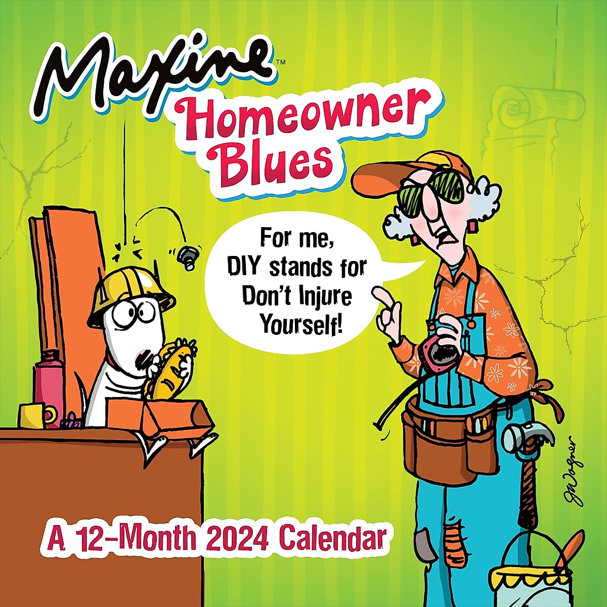 TF PUBLISHING 2024 Maxine Wall Calendar | Large Grids for Appointments and Scheduling | Vertical Monthly Wall Calendar 2024 | Home and Office Organization | Premium Matte Paper | 12"x12”