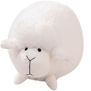 ELAINREN Colorful Sheep Plush Fluffy Sheep Toy Chubby Lamb Body Pillow Soft White Lamb Stuffed Animal Dolls Standing Lifelike Lamb Plushie Gifts,19.6inch