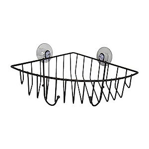 Corner Shower Caddie With Suction Cups Bath Bathroom Corner Shelf Rack Bronze Finish