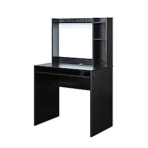 Convenience Concepts Designs2Go Student Desk with Magnetic Bulletin Board, Black