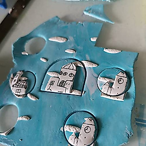 Silk Screen Stencils for Polymers Clay Reusable Silkscreens Print Kits for Earrings Jewelry Makings 3.5x6inch Each