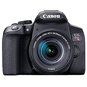 Canon EOS Rebel T8i DSLR Camera with 18-55mm Lens, Bundle with Bag, 64GB SD Card, Extra Canon Battery, Charger, Tripod, Filter Kit and Accessories