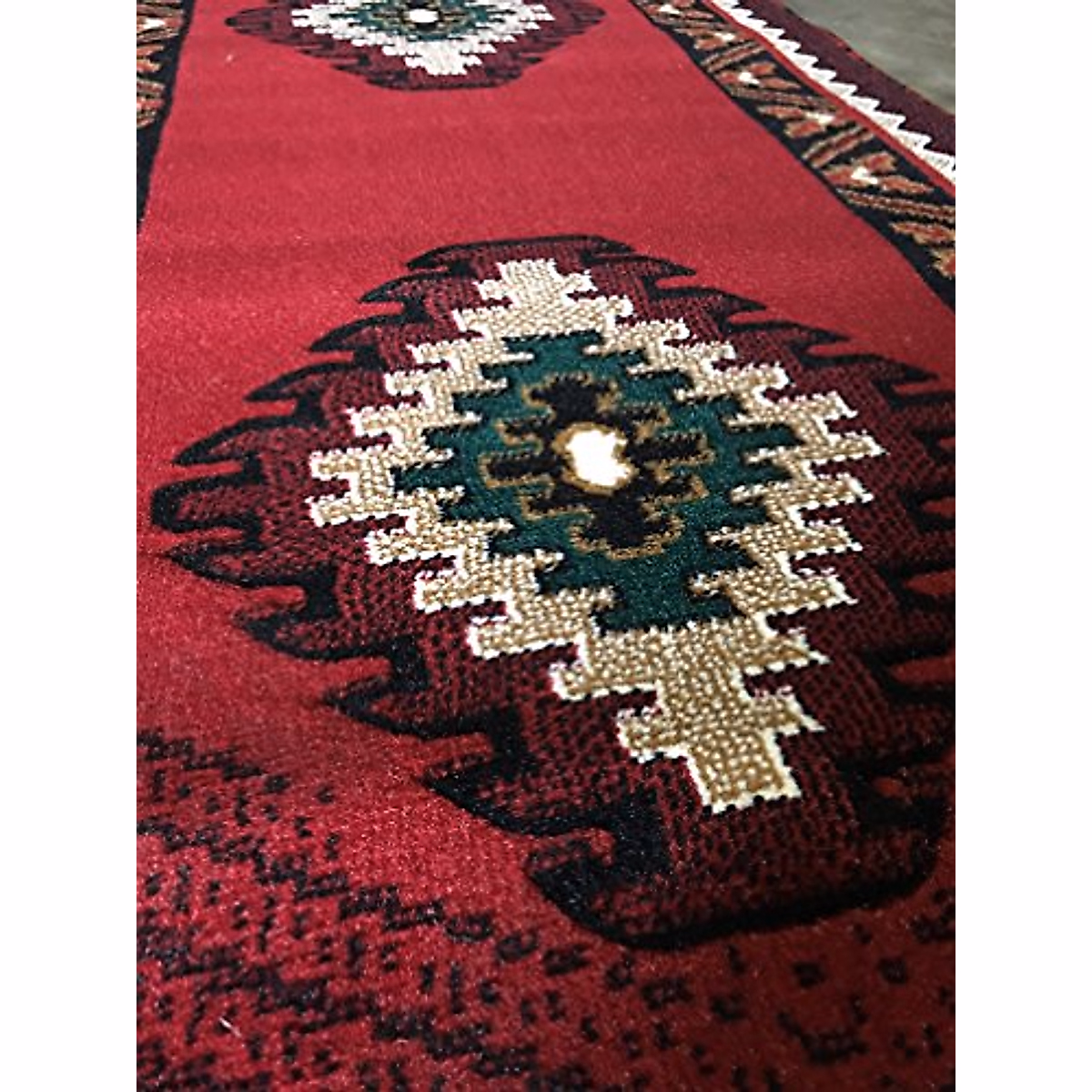 South West Native American Runner Area Rug Red Design D143 (2ft.x7ft.)