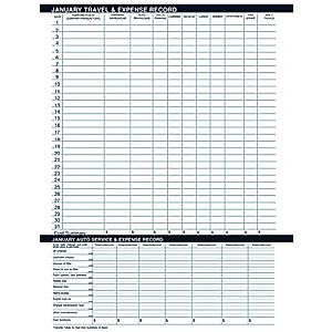 House of Doolittle 2023-2024 Monthly Calendar Planner, 2 Years, Expense Log, 6.9 x 8.75 Inches, Black Leatherette Cover (HOD268002-23)