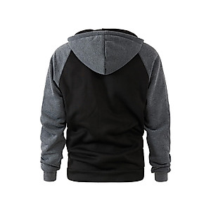 Hoodies for Men Pullover, Men's Hooded Sweatshirts Cotton Long Sleeve Casual Pullover Hoodie for Gym Solid Color with Pocket