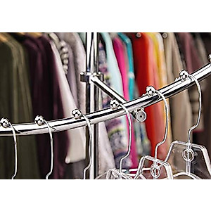 Chrome Spiral Clothing Rack (29 Ball Spiral Garment Rack)