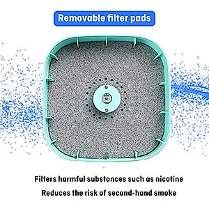 Rumia Smokeless Ashtrays for Cigarettes Indoor,2 in 1 Air Purifier Multifunctional Negative Ion Air Fresher for Home,Office,Outdoor-Green