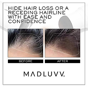 MADLUVV Brow Stamp Refill* - Color Stamp for Brows & Root Touch Up for Women & Men, Instantly Conceal Hair Loss, Grey Hair, Thinning Hair with Stain-Proof/Smudge-Proof Powder Formula (Soft Brown)
