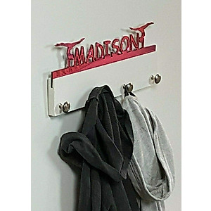 MIRROR MANIA Personalized Coat Hanger Gymnastics Gymnasts Rack Bag Hat Towel Backpack Sweatshirt Jacket Hook Organizer Wall Door Decor, One of A Kind, Custom Made to Order, with Your Name On It!
