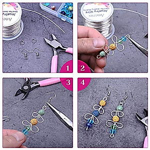 Anezus 18 Gauge Jewelry Wire for Jewelry Making, anezus Craft Wire Tarnish Resistant Copper Beading Wire for Jewelry Making Supplies and Crafting (18 Gauge, Silver)