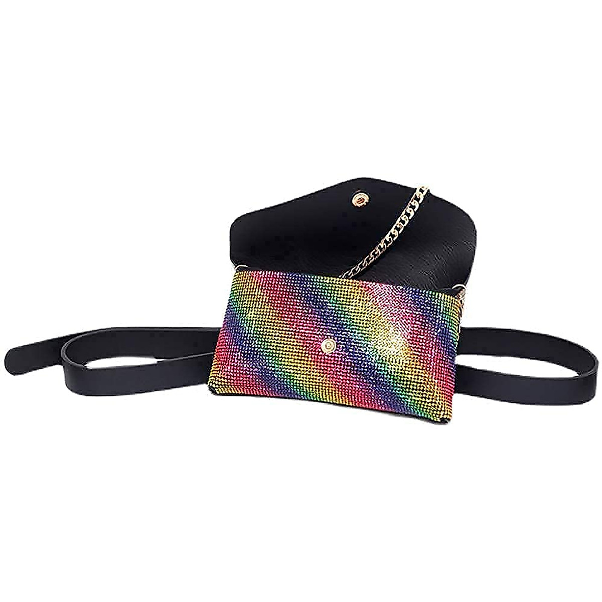 PTcuofu Small Shoulder Bag Lightweight Bag with Crystal Multifunction for Women (Colorful)