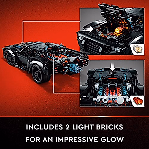 LEGO Technic The Batman – Batmobile 42127 Model Car Building Toy, 2022 Movie Set, Superhero Gifts for Kids and Teen Fans with Light Bricks