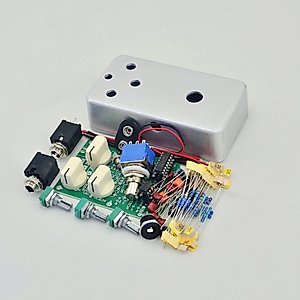 Delay-1 DIY Guitar Pedal Kit With 1590B Aluminum Metal Stomp Box Case Enclosure
