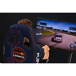 Playseat Evolution Pro Sim Racing Cockpit | Comfortable Racing Simulator Cockpit | Compatible with all Steering Wheels & Pedals on the Market | Supports PC & Console | Redbull Racing Esports edition