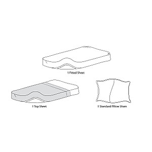 American Baby Company 100% Natural Cotton Percale Toddler Bedding Sheet Set, Gray Lattice, 3 Piece, Soft Breathable, for Boys and Girls