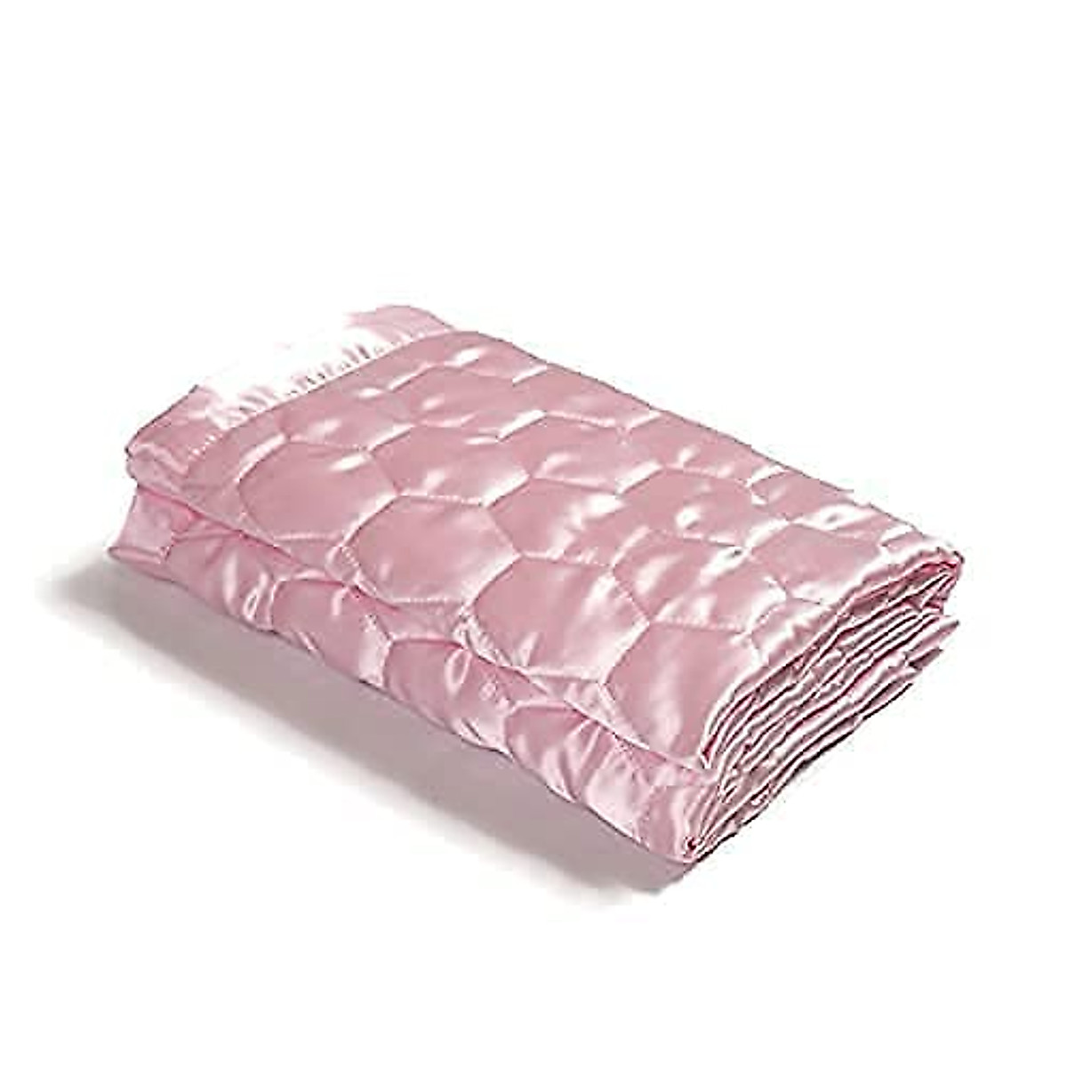 Heavens Cuddles Quilted Satin Baby Blanket 48"x36" (Pink)