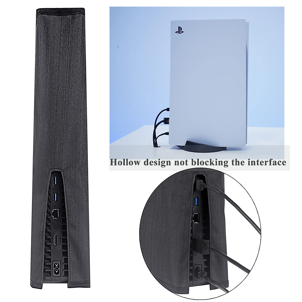 PS5 Console Dust Cover Case，Soft Neat Lining Dust Protective Guard Sleeve for Sony Playstation 5 Console, Anti Scratch,Waterproof and Dust-Proof