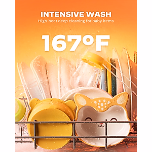 Silonn Portable Countertop Dishwasher, Mini Dishwasher with 5L Water Tank for Apartments/RVs No Hookup Needed, Dish washer with 6 Wash Programs 4 Place Settings 360° Triple Spray System & Auto Air Dry