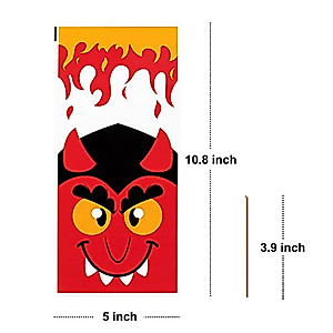 JOYIN 108 Pcs Halloween Cellophane Bags with Twist Tie Candy Treat Bags Sweet Bags Gift Bags Party Favors for Halloween Day Table Decor and Party Favor