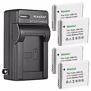 Kastar 4-Pack Battery and AC Wall Charger Replacement for NEZINI 2 Charging Mode Mini Kids Camera, Full HD 1080P 36MP 2.4 Inch LCD Vlogging Camera, 16X Zoom Compact Pocket Camera Point, Shoot Camera