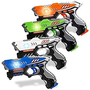 HISTOYE Laser Tag Guns Set of 4 Laser Tag for Kids 4 Player Pack Battle Mega Indoor Outdoor Lazer Tag Best Gift Gun Toys for 4 5 6 7 8 9 10 11 12+ Year Old Boys Girls Teenager